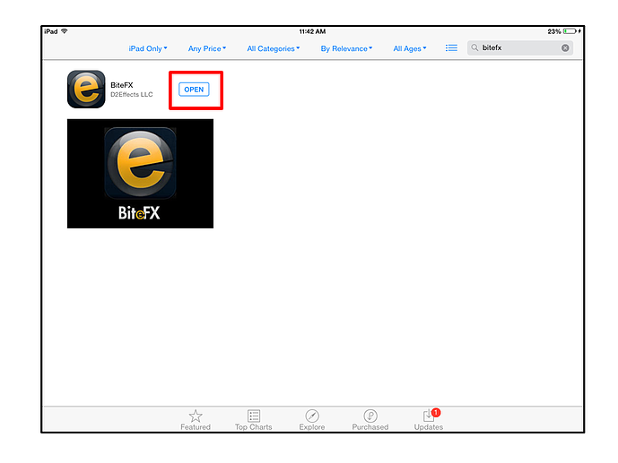 Installing BiteFX for iPad