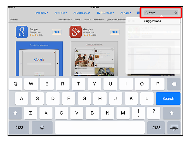 Installing BiteFX for iPad