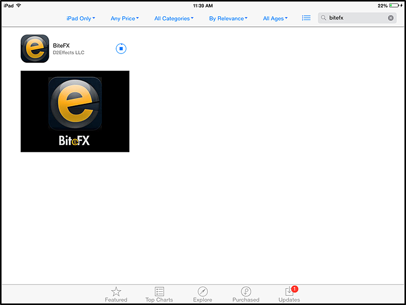 Installing BiteFX for iPad